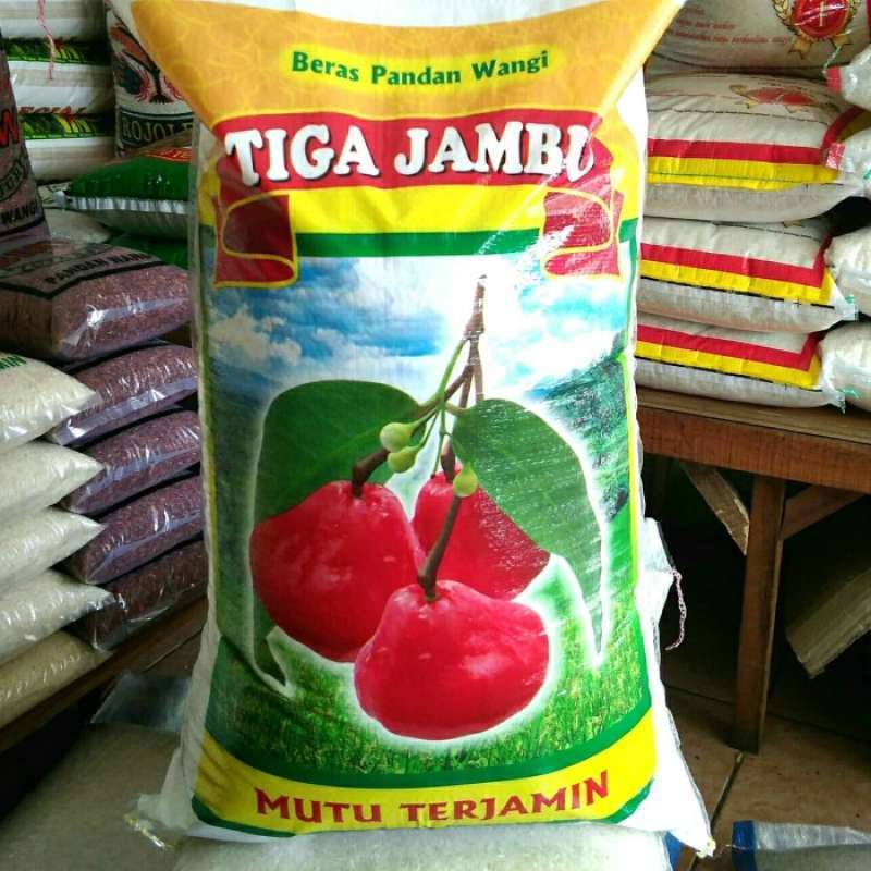 Jual Beras Cap Tiga Jambu Pandan Wangi SUPER - 10kg-25kg | Shopee Indonesia