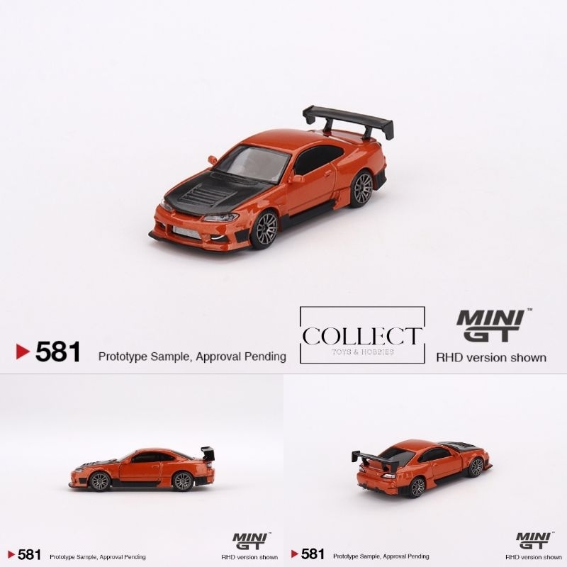 Jual Mini GT #581 Nissan Silvia S15 D-MAX Metallic Orange MGT00581 ...