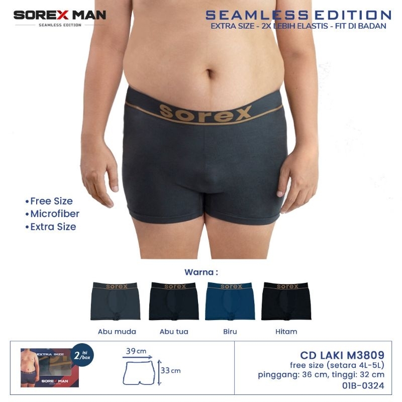 Jual Sorex boxer LK M 3809 jumbo size setara 4L-5L seamless edition ...