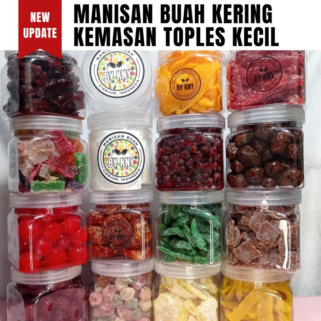 Jual BY KNY Manisan buah kering toples 400ml / olahan buah / manisan ...