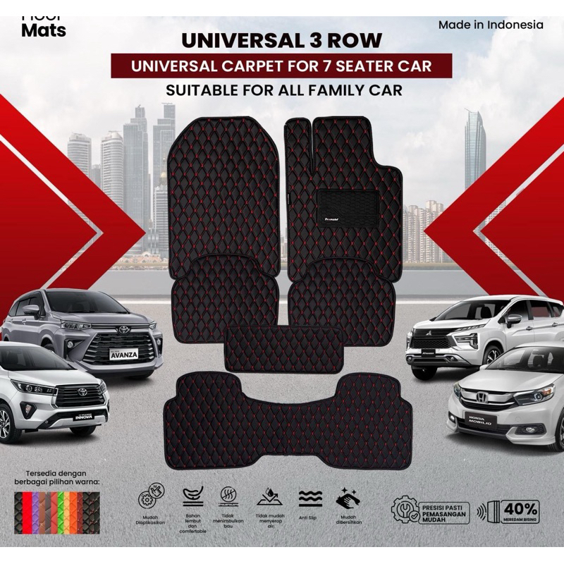 Jual JK Karpet Mobil kulit 2|3 Baris waterproof premium|Universal bisa ...