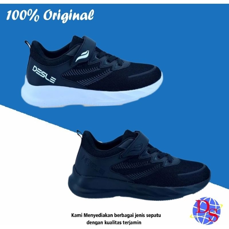 Jual Sepatu Sekolah Anak Desle Clarice jr Sepatu Hitam Polos | Shopee ...