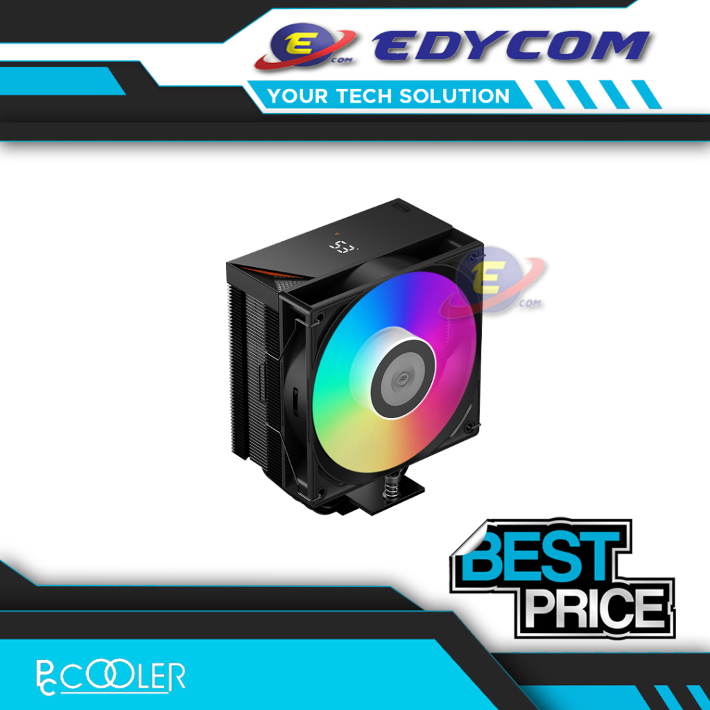 Jual PCCOOLER RT500 DIGITAL ARGB BLACK CPU COOLER - 5 HEATPIPES ...