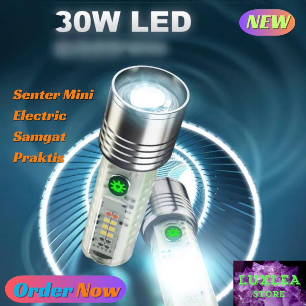Jual Senter Mini 8 Mode Cahaya Waterproof Magnet Lampu Senter Camping ...