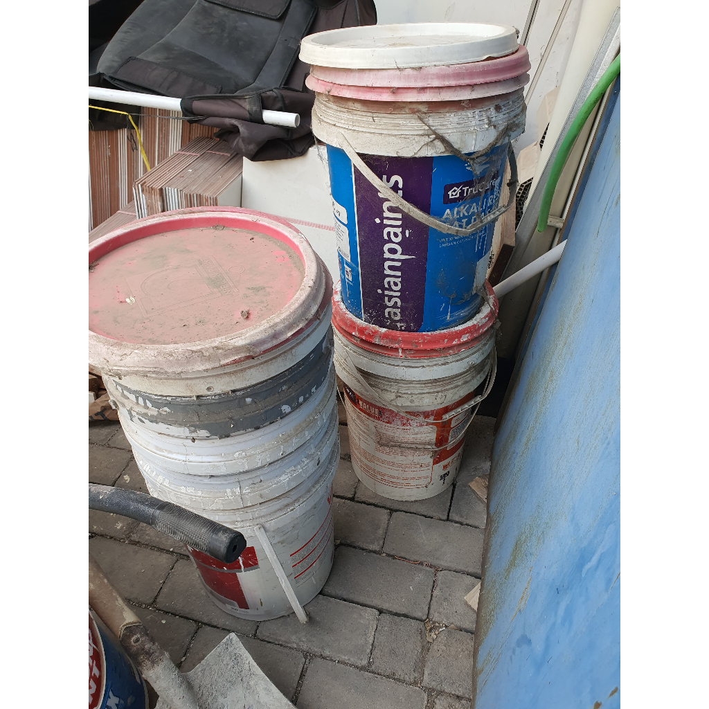 Jual Ember Bekas Cat 25kg / 20kg + Tutup Pail Bekas Timba Serbaguna Bak ...
