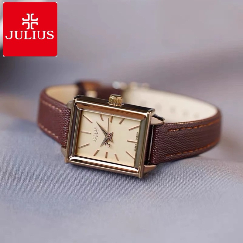 Jual Jam Tangan Julius Wanita Original JA-787 Kotak Kulit Quartz Korea ...