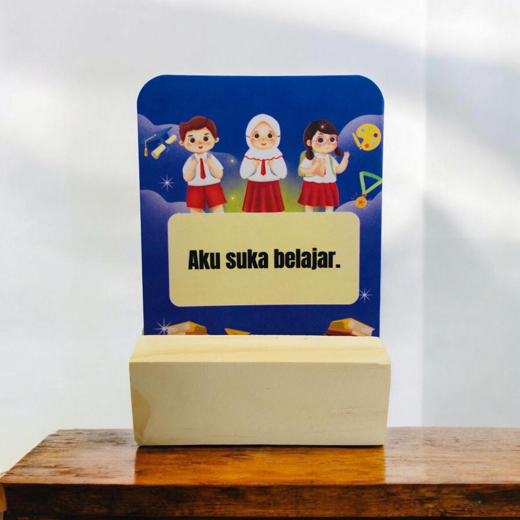 Jual (15pcs)Kartu Afirmasi Positif Edisi Anak Rajin Belajar Versi.01 ...