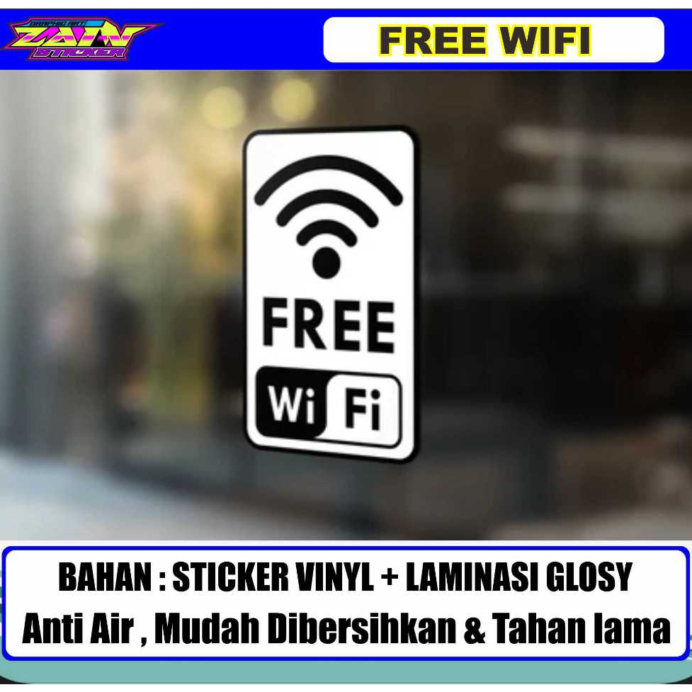 Jual 20 x 12 cm | Sticker Free Wifi | Stiker Tanda Gratis Wifi | Shopee ...