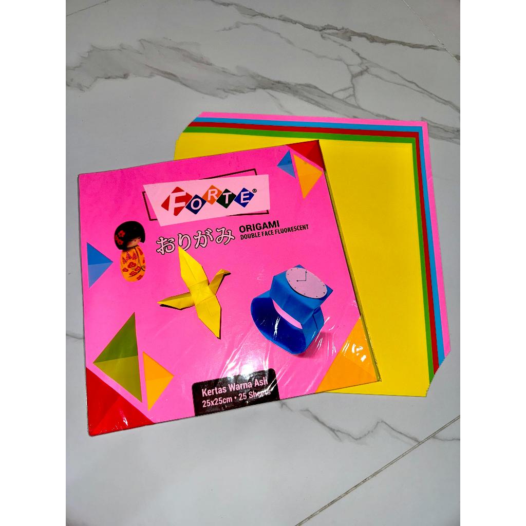 Jual Kertas Origami Double Side Forte 25 cm x 25 cm Kertas Lipat 2 Sisi ...