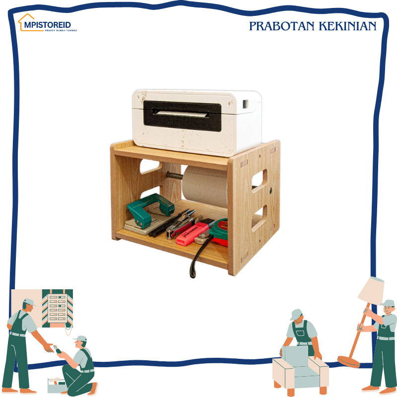 Jual Rak Meja Susun bahan MDF Serbaguna menaruh printer thermal ...