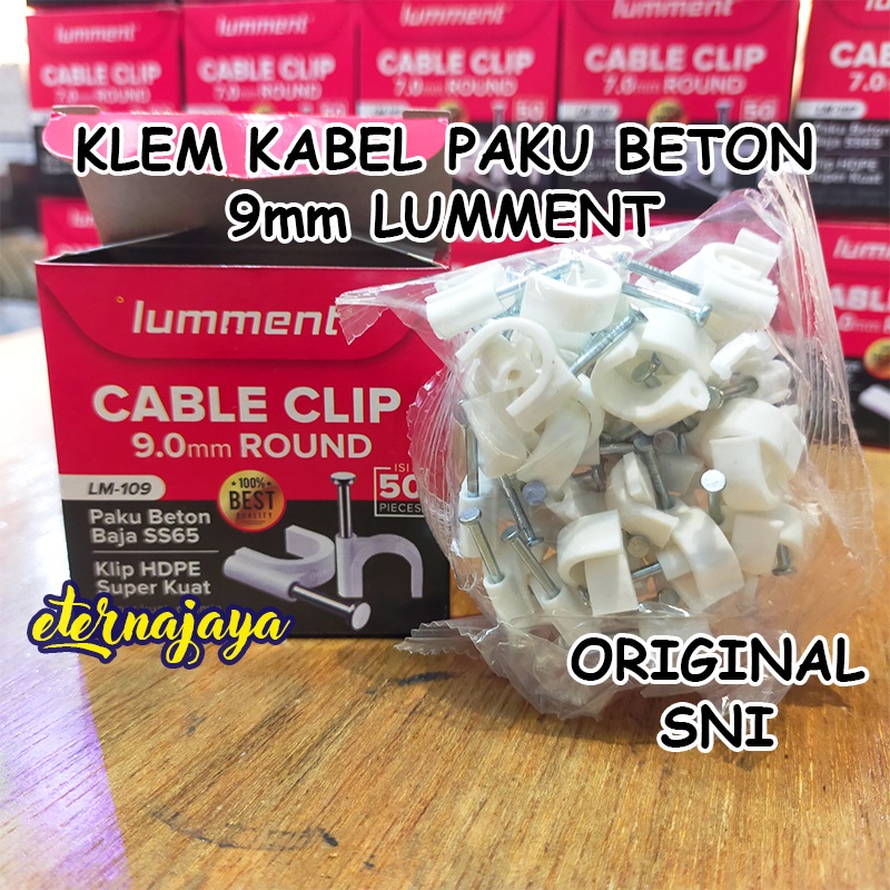 Jual LUMMENT Klem Kabel Paku Beton 9mm isi 50pcs | Shopee Indonesia