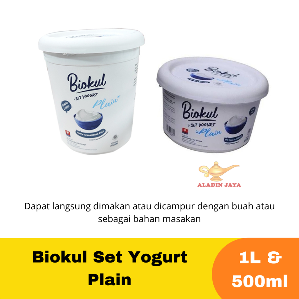 Jual Biokul Set Yoghurt Plain 1L & 500ml | Shopee Indonesia