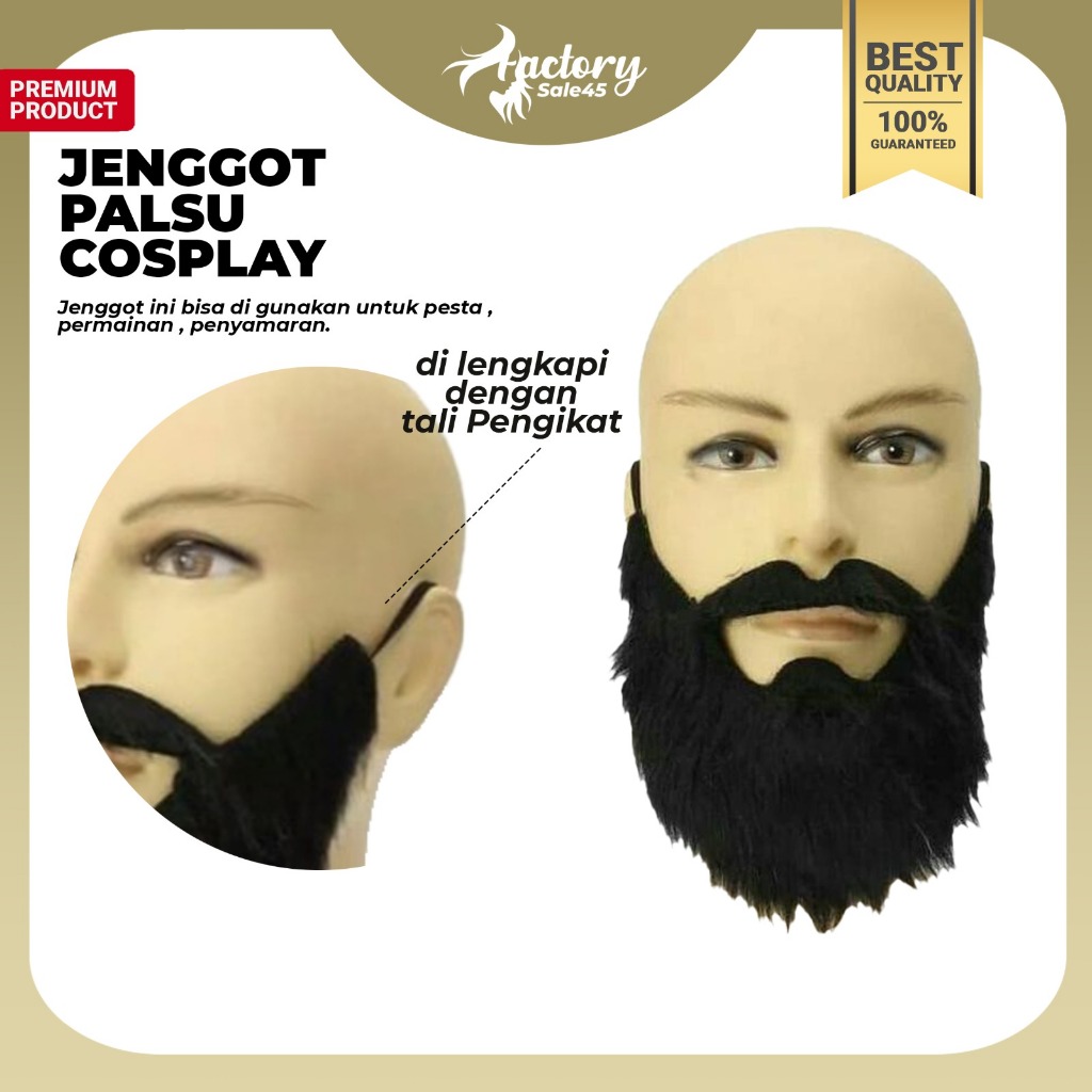 Jual Kumis Palsu Jenggot Brewok Brengos Kumis Jack Sparrow Bajak Laut F1268 | Shopee Indonesia
