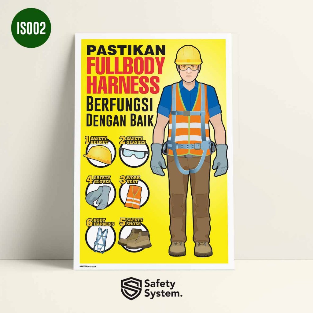 Jual Poster K3 Keselamatan Kerja Safety Seri APD Alat Pelindung Diri ...