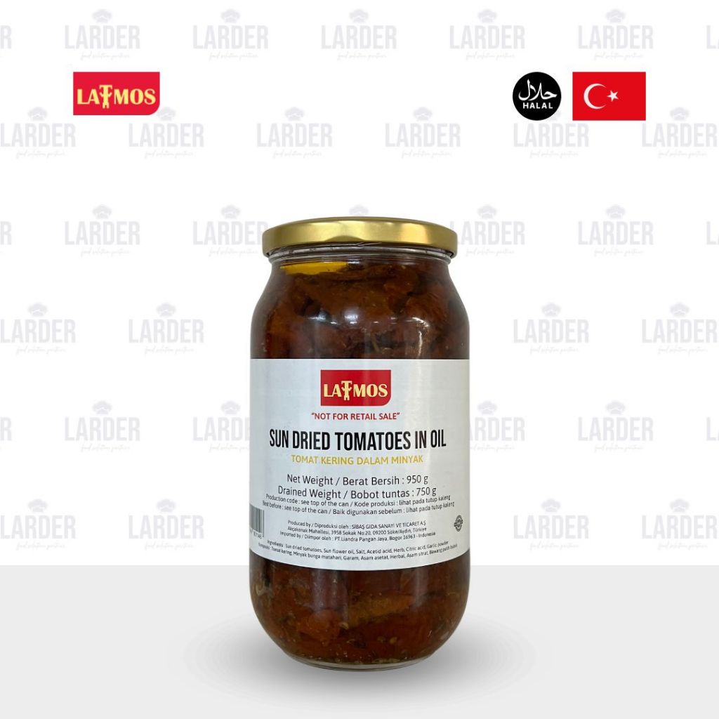 Jual Latmos Sundried Tomatoes in Oil 950 gram | Tomat Kering dalam ...