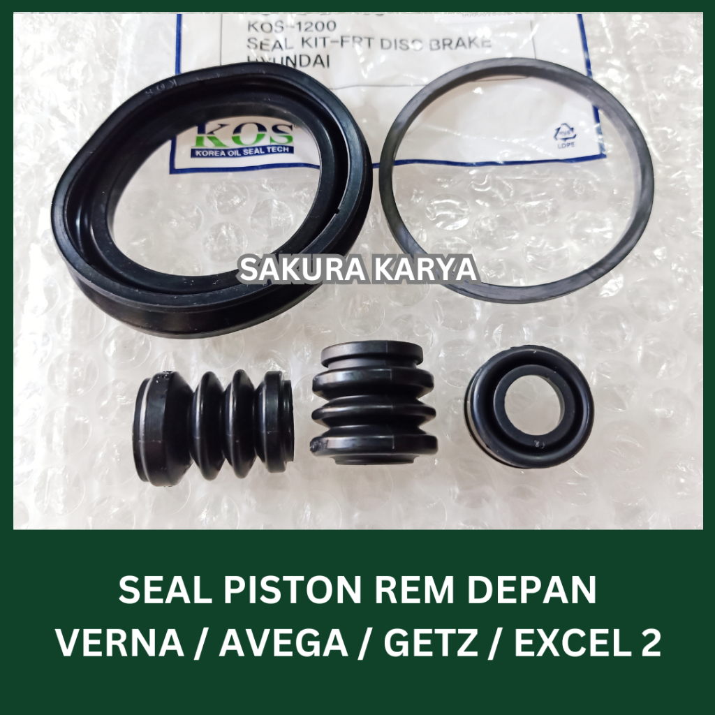 Jual Seal Kit Piston Kaliper Rem Depan Caliper Hyundai Verna Avega Getz ...
