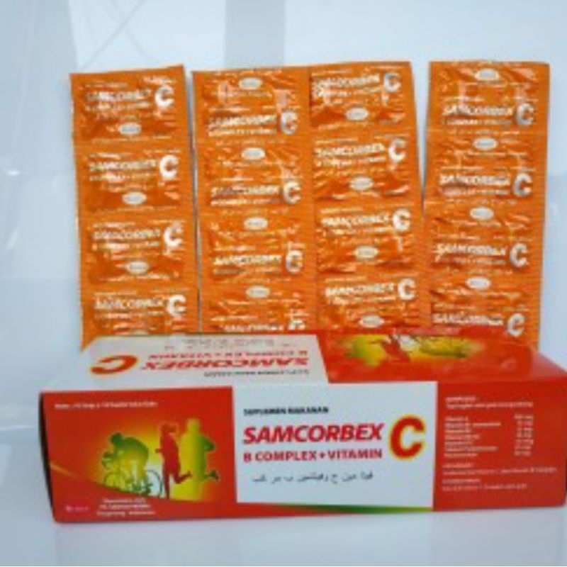 Jual SAMCORBEX C 500mg + Vit B ( Strip ) | Shopee Indonesia