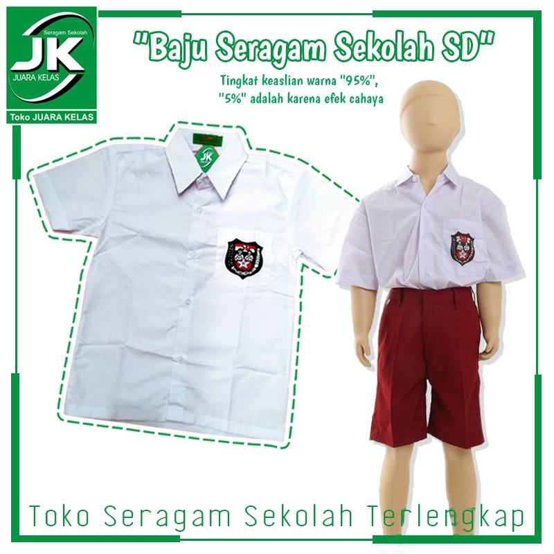 Jual [JK] Seragam Baju SD Lengan Pendek - Baju Seragam Sekolah SD ...
