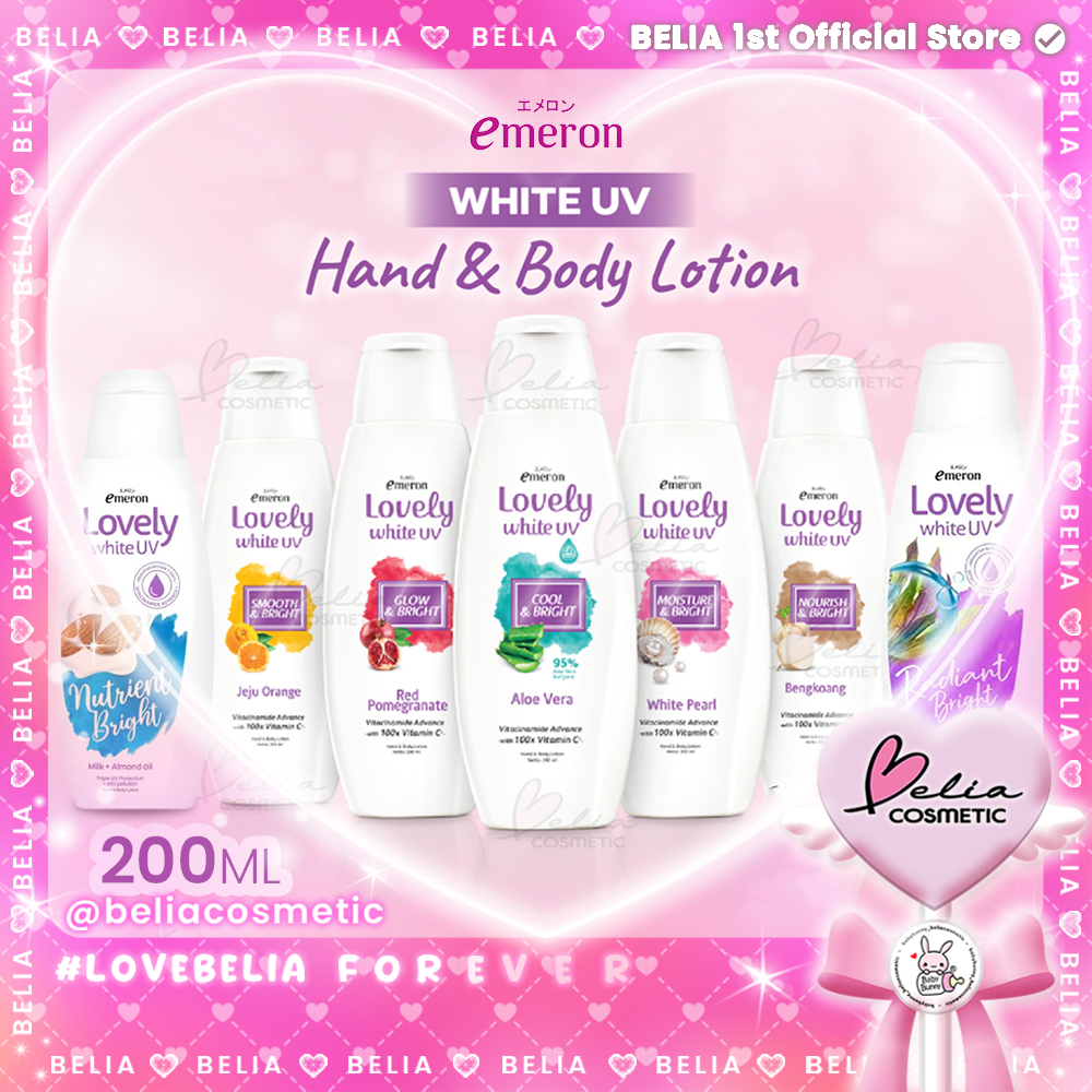 Jual BELIA EMERON LOVELY Hand & Body Lotion 200mL | Kemasan Ekonomis | Nourish & Bright ...