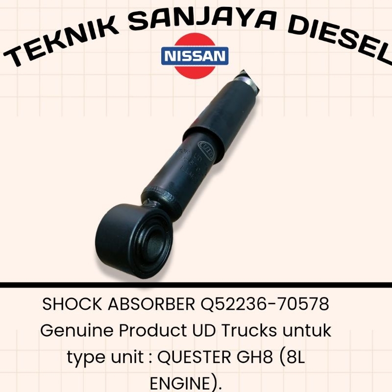 Jual SHOCK ABSORBER Q52236-70578 Genuine Product UD Trucks untuk type ...