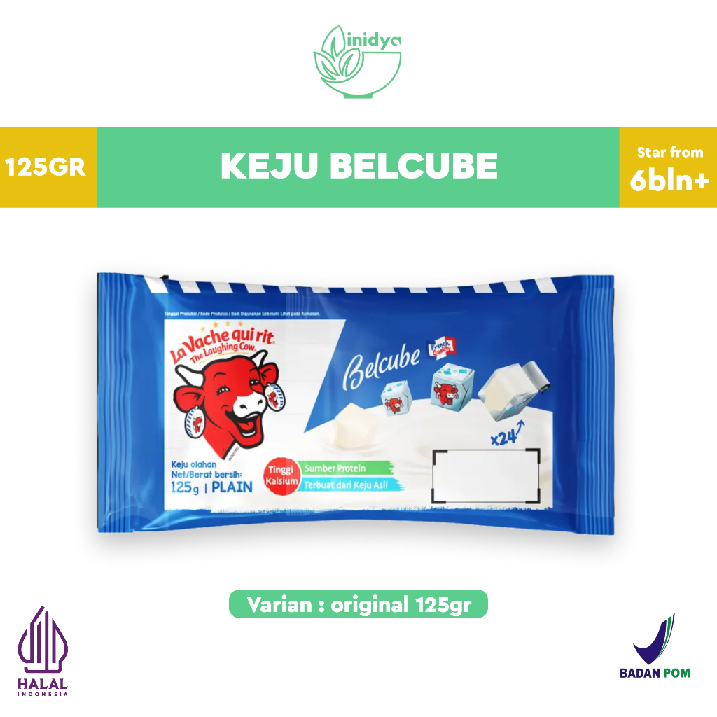 Jual Keju Belcube Bayi THE LAUGHING CAW 125gr dan 78gr Keju Mpasi Bayi ...