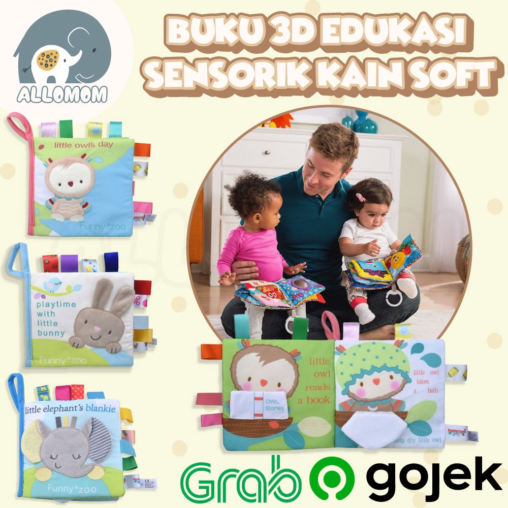 Jual Buku Edukasi Sensory Play Bantal Bayi / Mainan Bayi Softbook/ Buku ...