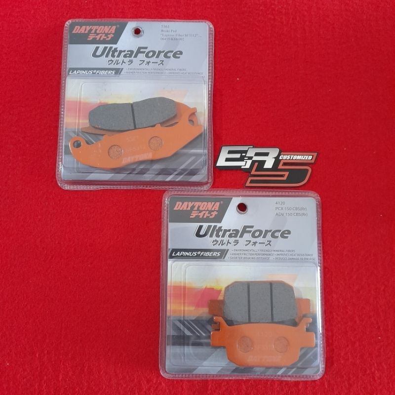 Jual KAMPAS REM DAYTONA LAPINUS FIBERS SET DEPAN BELAKANG PCX 150 ABS ...