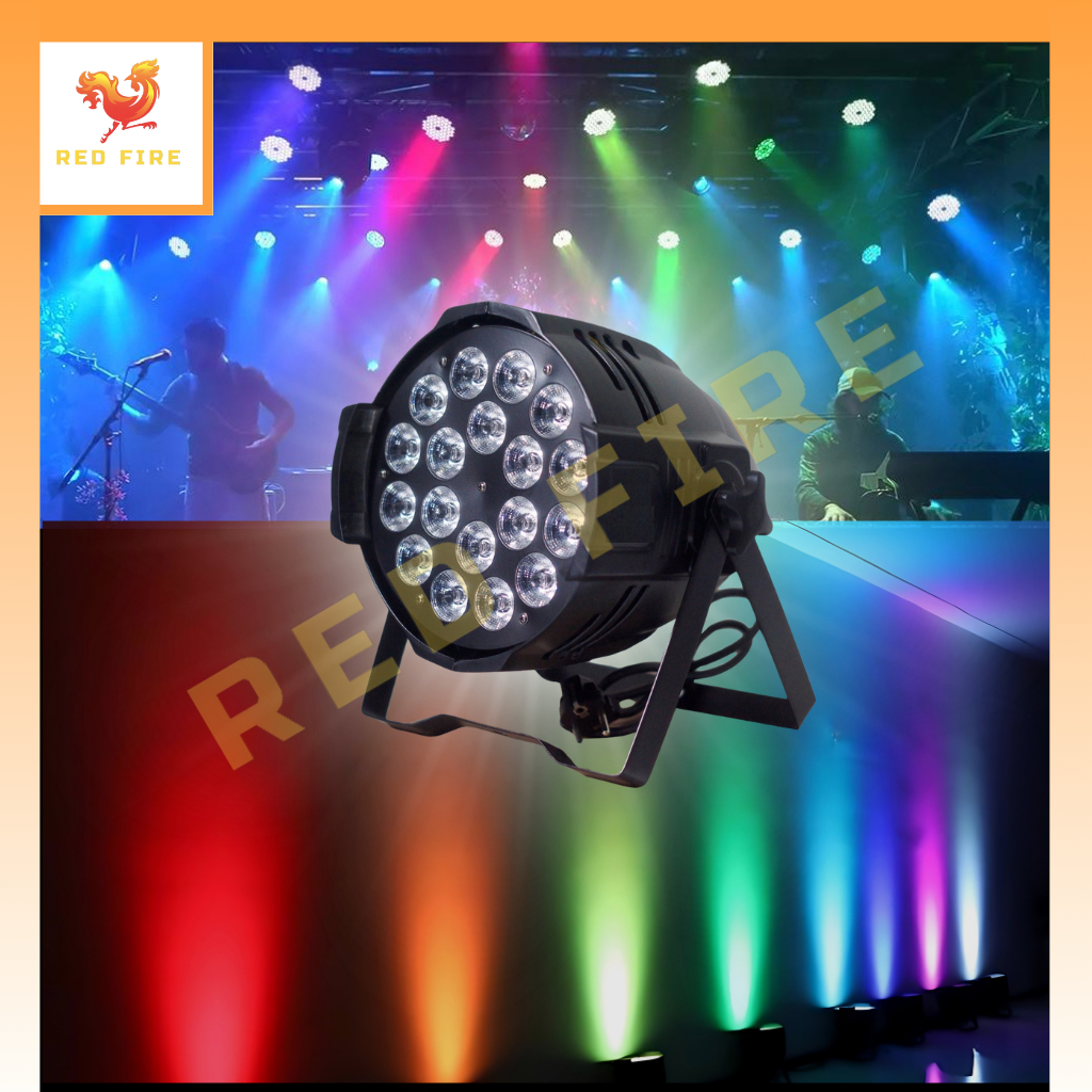 Jual REDFIRE lampu light led par 18x10W RGBW 4in1 Fullcolor panggung diskotik karoke wedding ...