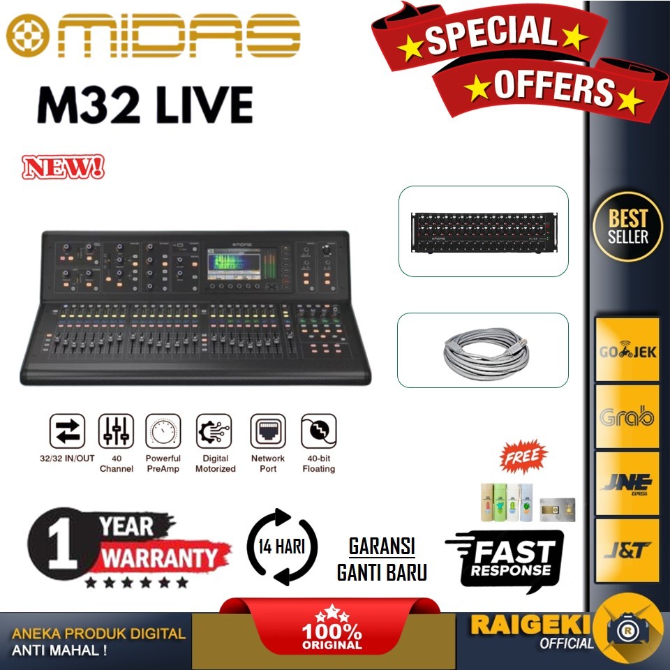 Jual Midas M32 Live Mixer Digital 40 Channel Digital Mixer Midas M-32 ...