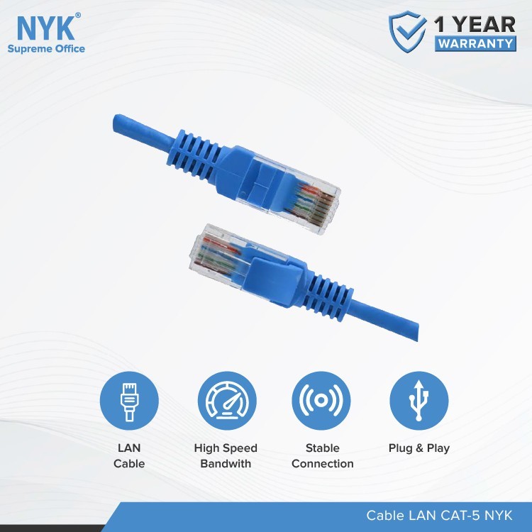 Jual NYK Supreme Kabel LAN Cat5 / Cat5e / Cat 5 RJ45 Ethernet Network ...
