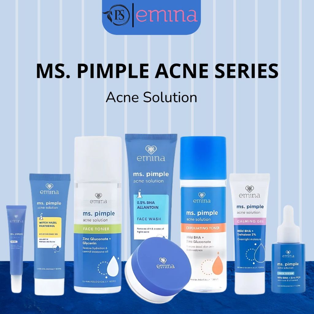 Jual EMINA Ms Pimple Acne Solution Series | Face Wash 50ML | Moist Gel ...