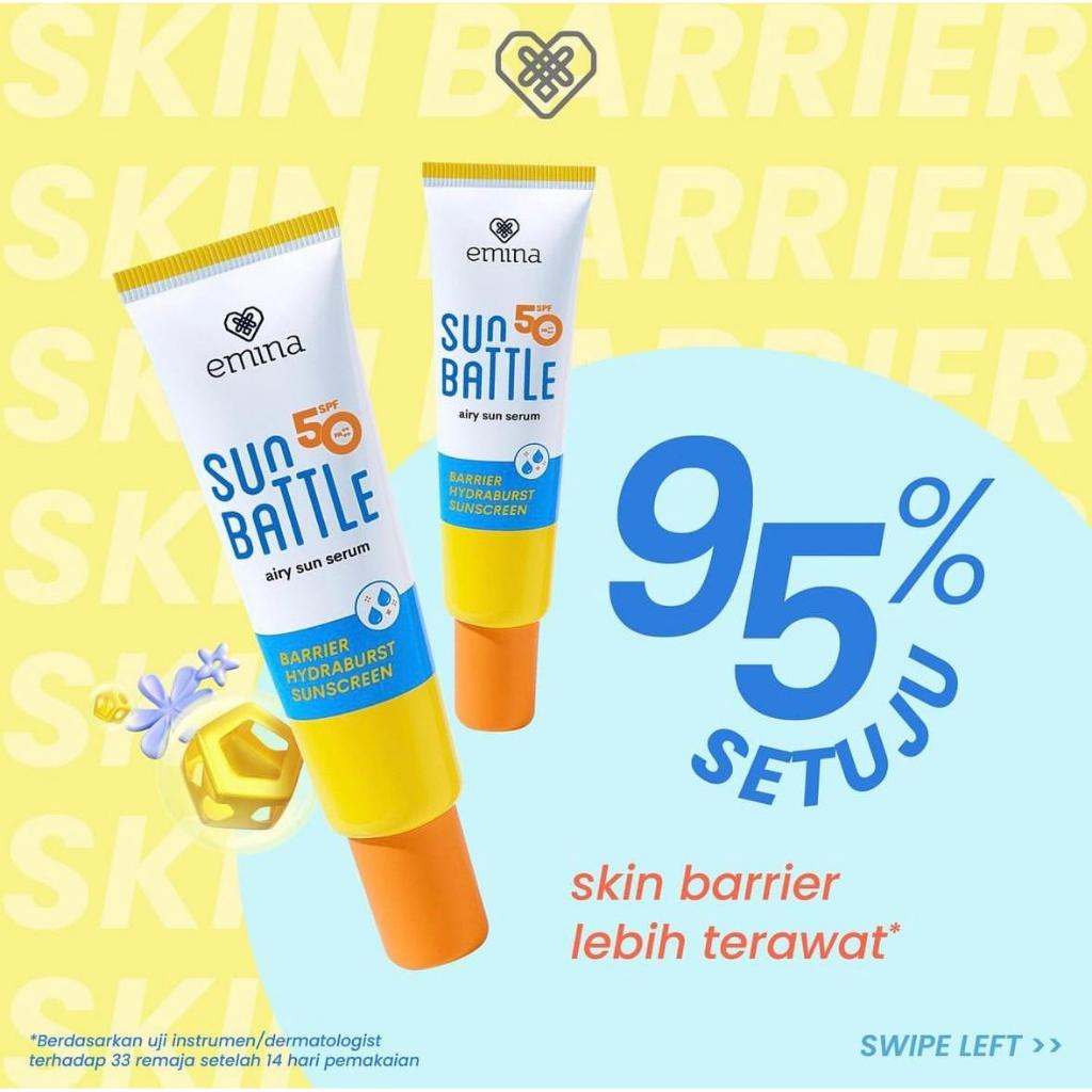 Jual emina sun battle spf 50 PA++++ barier hydra burst sunscreen 30 ml ...