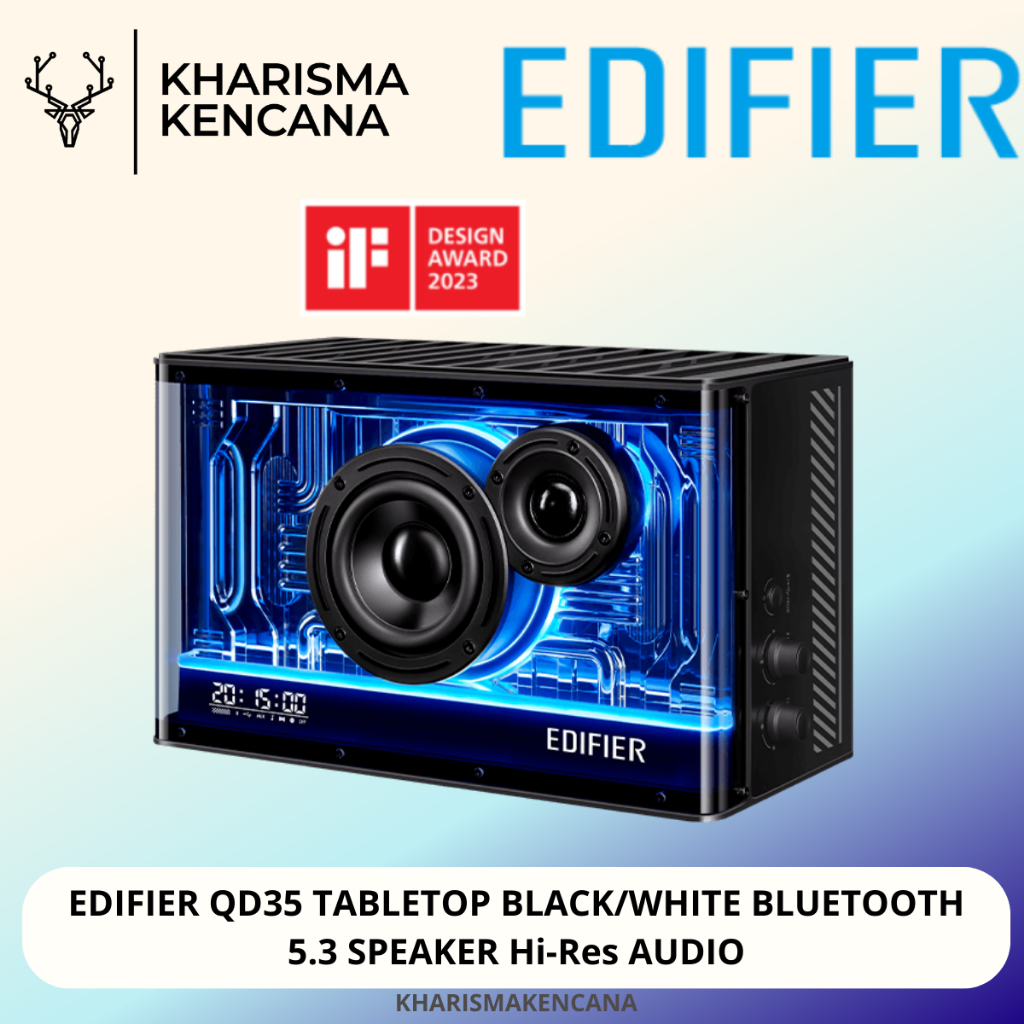 Jual EDIFIER QD35 TABLETOP BLACK/WHITE BLUETOOTH 5.3 SPEAKER Hi-Res AUDIO | Shopee Indonesia