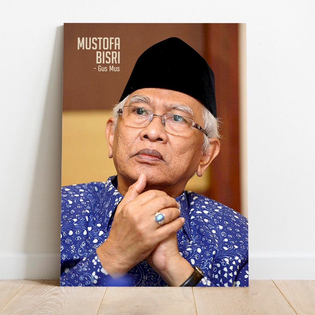 Jual Poster Mustofa Bisri Gus Mus Tokoh Ulama Budayawan Kayu MDF ...