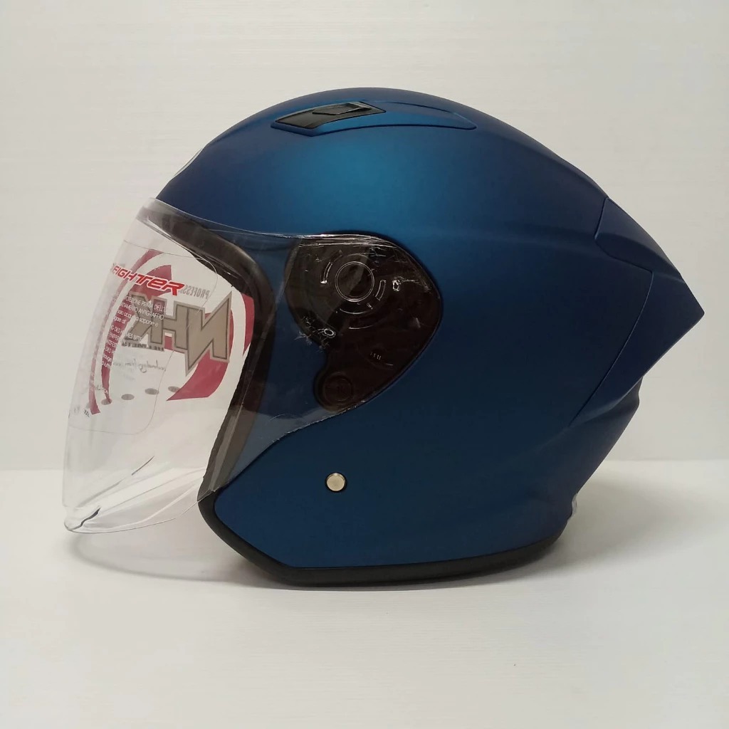 Jual NHK HELM R1 ELITE SOLID DARK BLUE DOFF SINGLE VISOR HALF FACE NHK ...