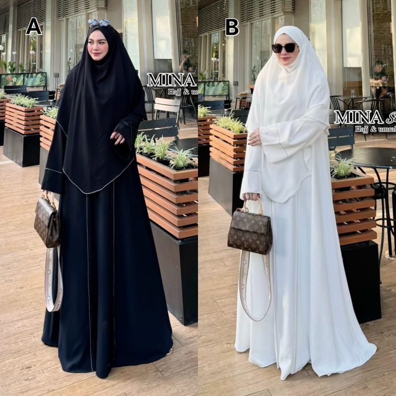 Jual MINA set French Khimar By Bungas | Shopee Indonesia