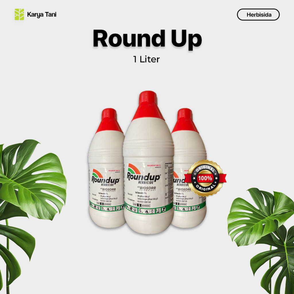 Jual ROUND UP 486SL HERBISIDA OBAT PEMBASMI RUMPUT DAN GULMA 1 LITER ...