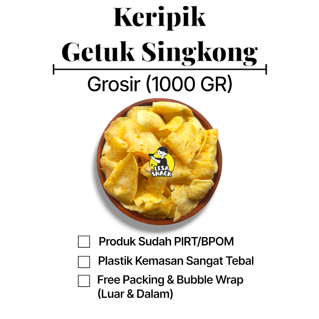 Jual Keripik Getuk Singkong Snack Kiloan Rasa Pedas Manis Gurih & Renyah Kemasan 1 KG | Shopee ...