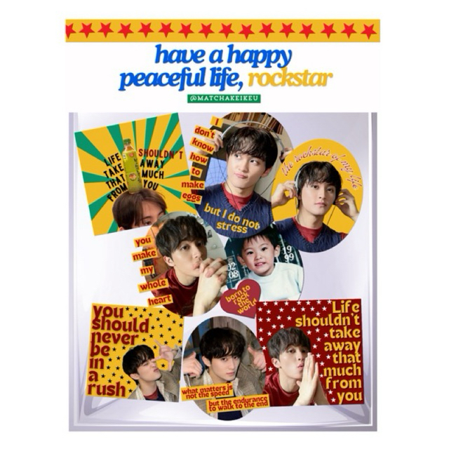 Jual [READY] Mark Lee NCT Sticker Pack: Peaceful Life Guide (Glitter ...