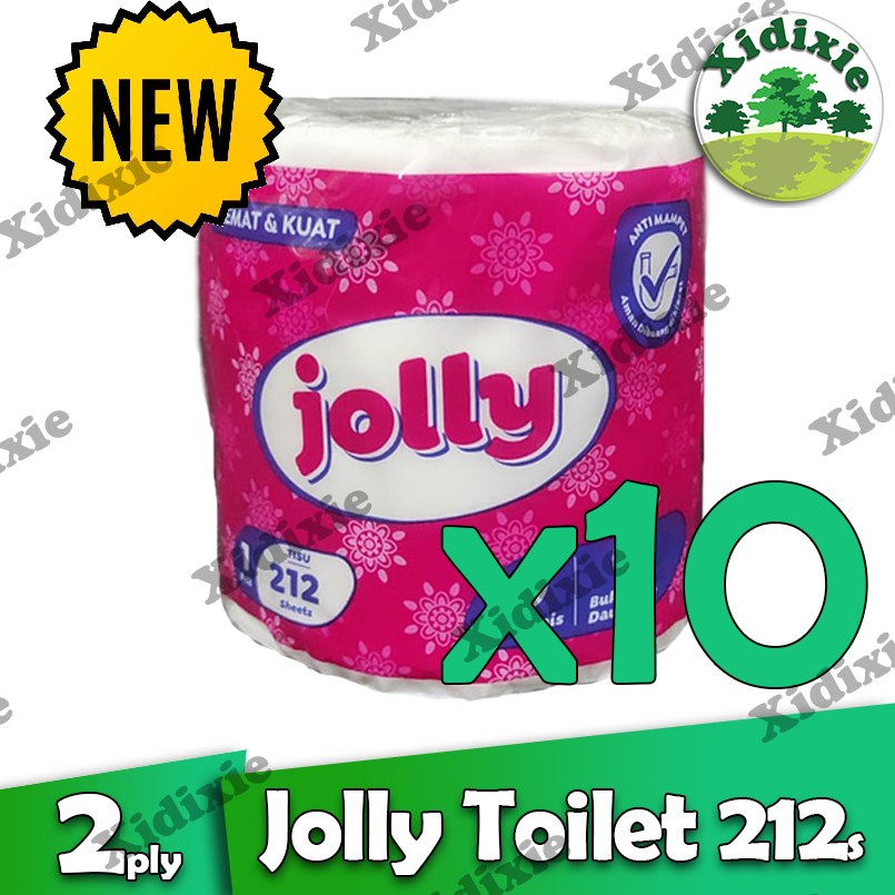 Jual Tissue Jolly Toilet Core 10 rolls 212sheets 2ply Embossed Tisu ...