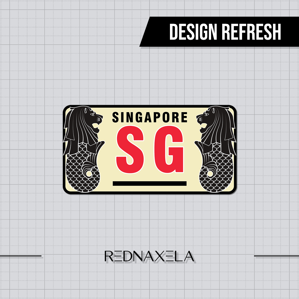 Jual Stiker Vinyl Country Singapore 2 Stiker Koper Outdoor Travel ...