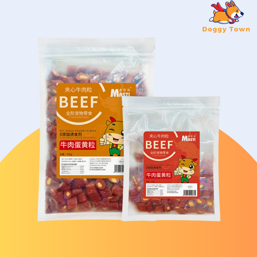 Jual Snack Anjing 500 gram Beef Egg Yolk snack Dog Treats Cemilan ...