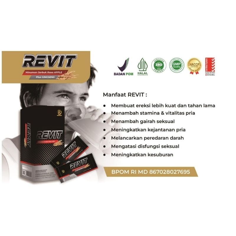 Jual Revit Minuman Serbuk Rasa Apel Ginseng Penunjang Stamina Pria ...