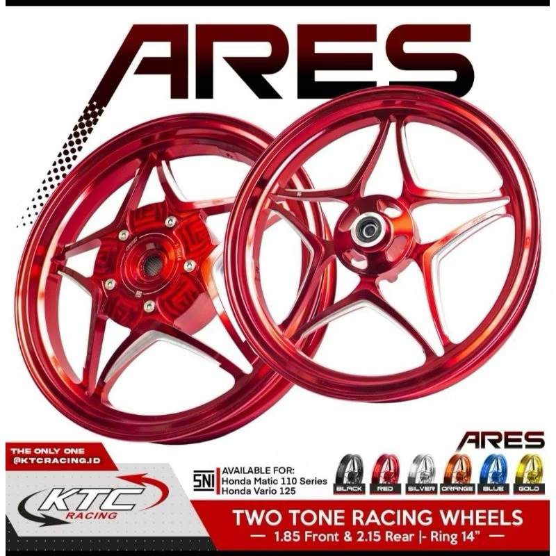 Jual VELG KTC RACING ARES BINTANG BEAT SCOOPY VARIO 110 VARIO 150/125 NEW MIO SPORTY PRODUk ...