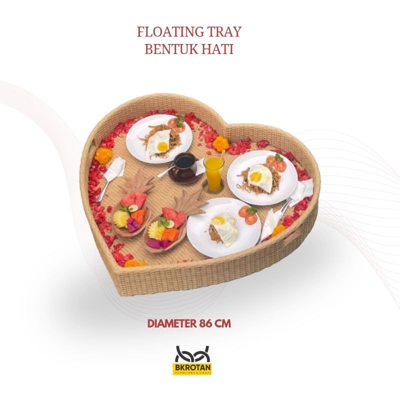 Jual READY!! Floating tray besar nampan apung bentuk hati tanpa lubang ...