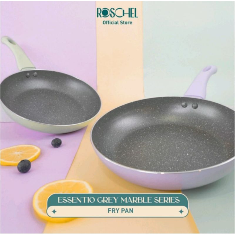 Jual Roschel Essentio grey Marble Frypan Hijau dan Ungu ukuran 22cm ...