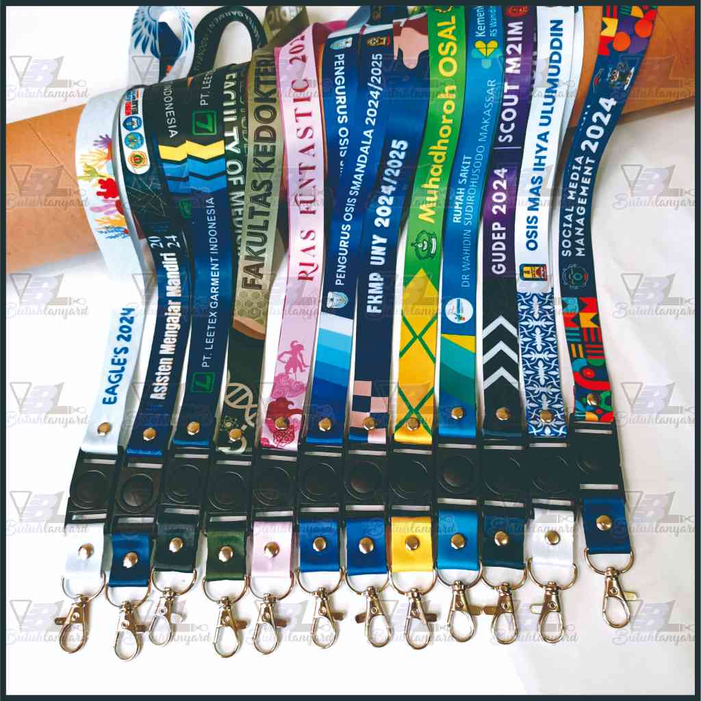 Jual Promo Tali Lanyard 1 hari beres custome print sublim 2 cm 2 sisi ...