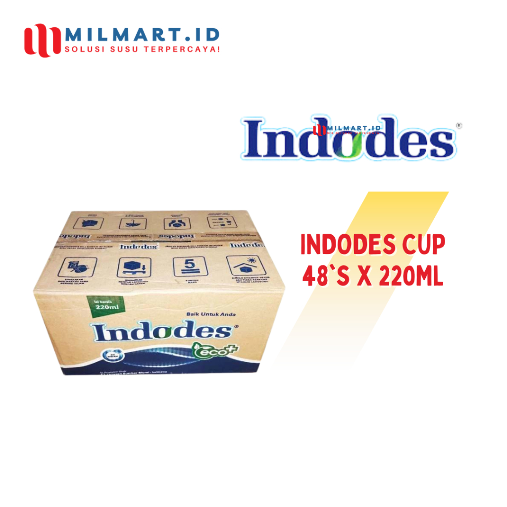 Jual INDODES AIR MINERAL CUP WATER 48PCS X 220ML AIR MINUM | Shopee ...