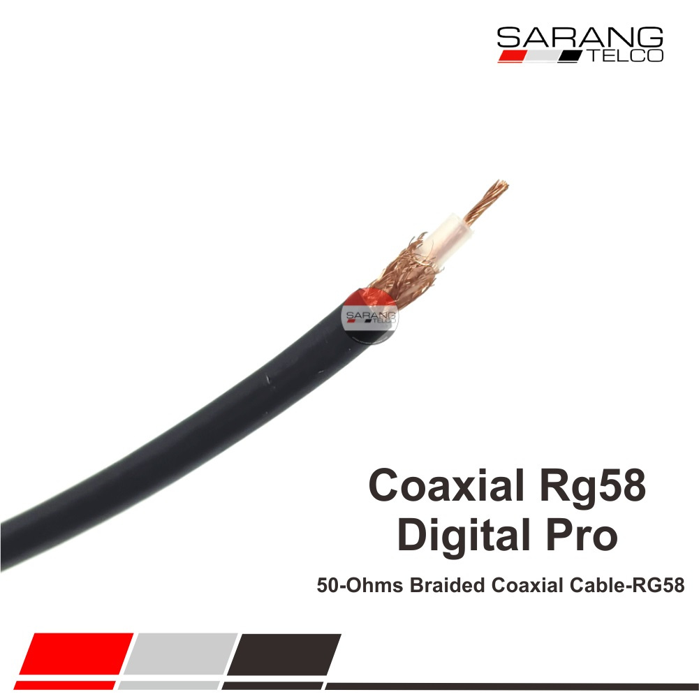 Jual Kabel coaxial Rg58 Digital Pro kabel coaxial DC5850 RG58A/U 50 ohm | Shopee Indonesia