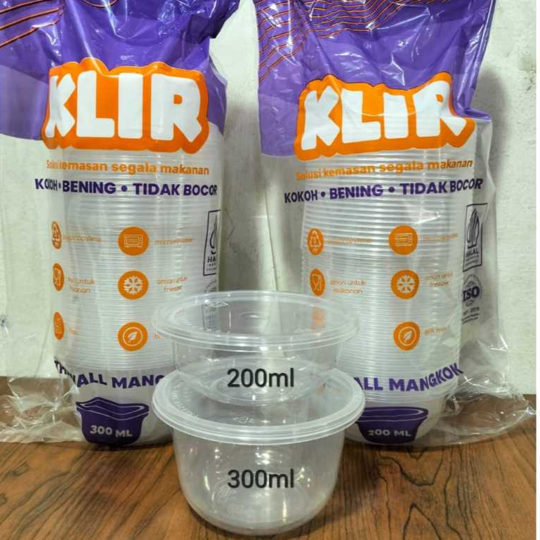 Jual Thinwall Bulat 200ml , 300ml / KLIR Mangkok Plastik Cup Tempat ...